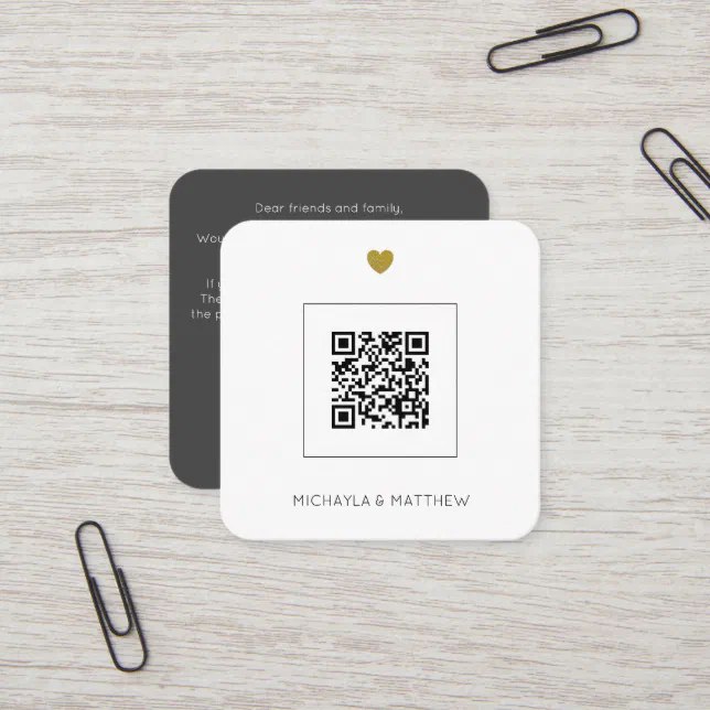 Budget Minimalist QR Code Gray Wedding Invitation | Zazzle
