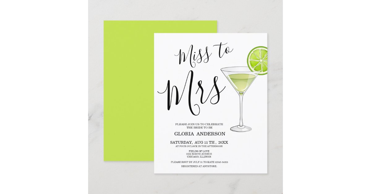 Budget Miss to Mrs Bridal Shower Invitation | Zazzle