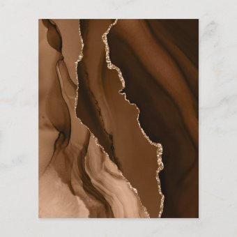 Budget Mocha Brown Gold Agate Tan Wedding Invite | Zazzle