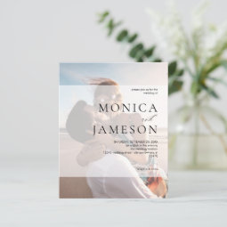 Budget Modern Duo 2 Photo Wedding | Zazzle