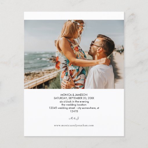 Budget Modern Duo 2 Photo Wedding | Zazzle