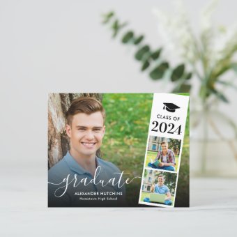 Budget Modern Photo Collage Graduate Announcement | Zazzle
