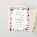 Budget Modern Rustic Pink Wedding Invitation | Zazzle