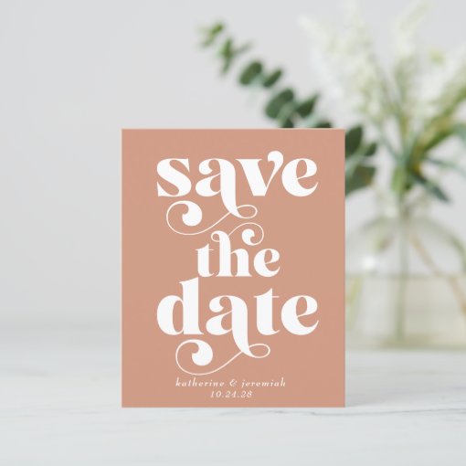 Budget Modern Typography Wedding Save the Date | Zazzle