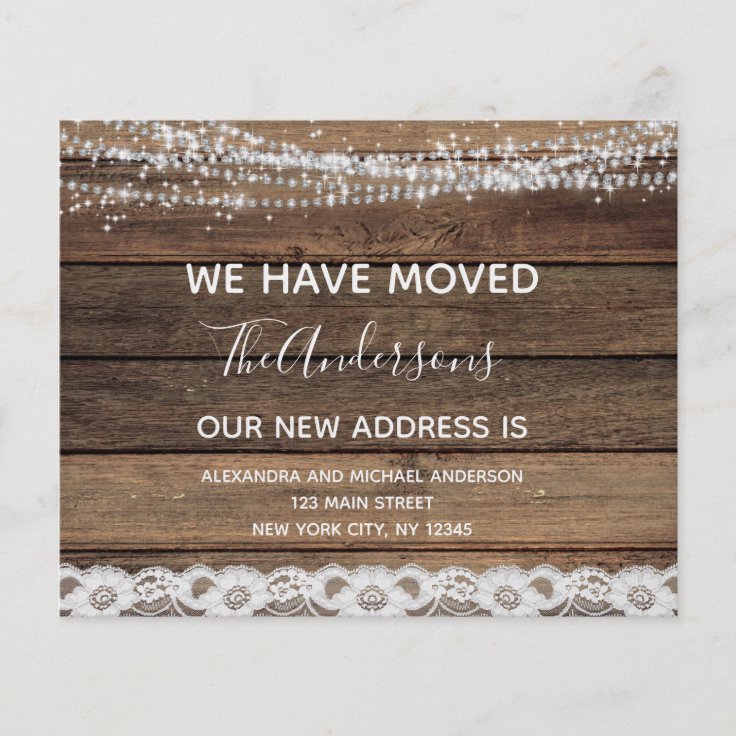 Budget Moving Announcement Rustic Farmhouse Wood Flyer | Zazzle