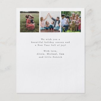 Budget multi photo Merry Christmas Holiday Card Flyer | Zazzle