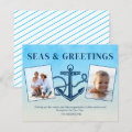Budget Nautical Christmas Anchor Seas Photo Card | Zazzle