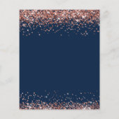 Budget Navy Rose Gold Glitter Birthday Invitation | Zazzle