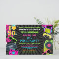 Budget Neon Fun 80s Pool party invitation | Zazzle