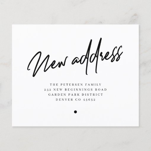 Budget new address modern moving announcement | Zazzle