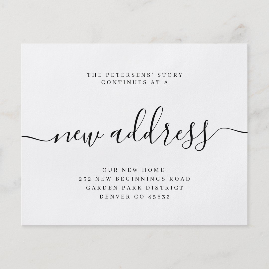 Budget new address modern moving announcement flyer | Zazzle