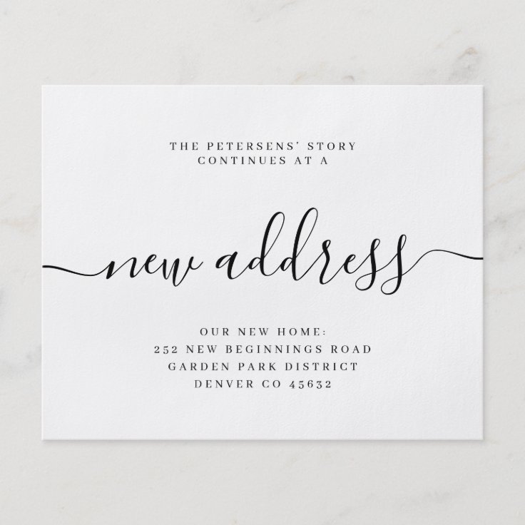 Budget new address modern moving announcement flyer | Zazzle
