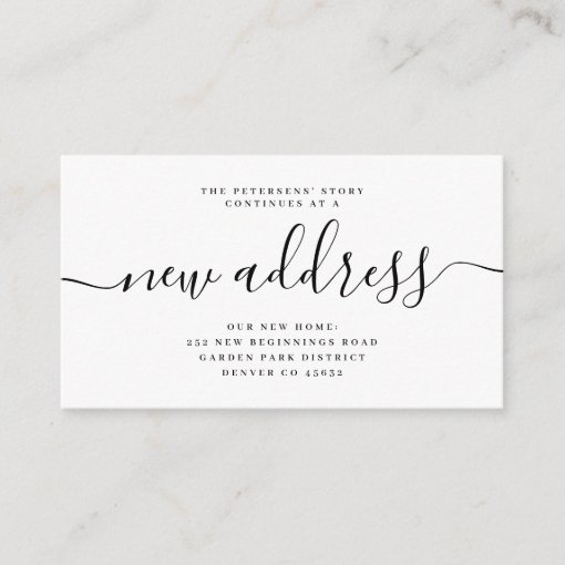 Budget new address script moving announcement | Zazzle