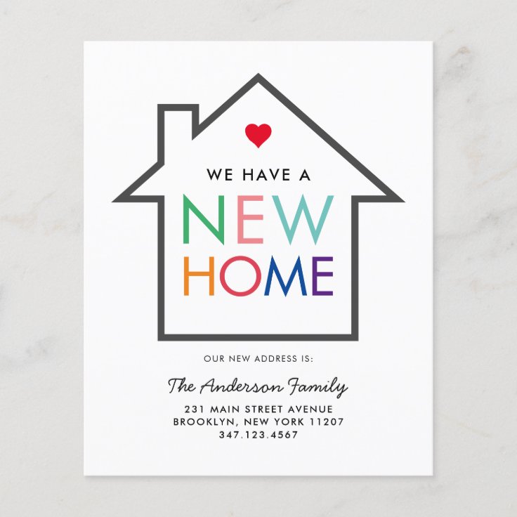 Budget New Home Change of Address Moving Card | Zazzle
