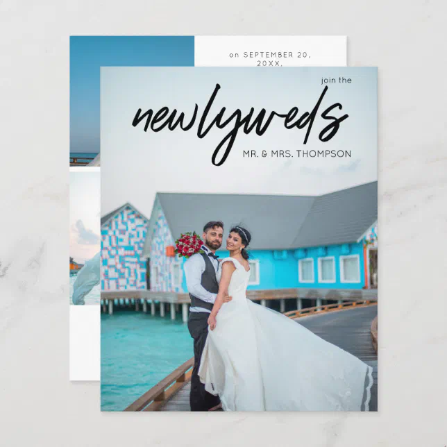 Budget Newlyweds 3 B Photo Post Wedding Reception | Zazzle