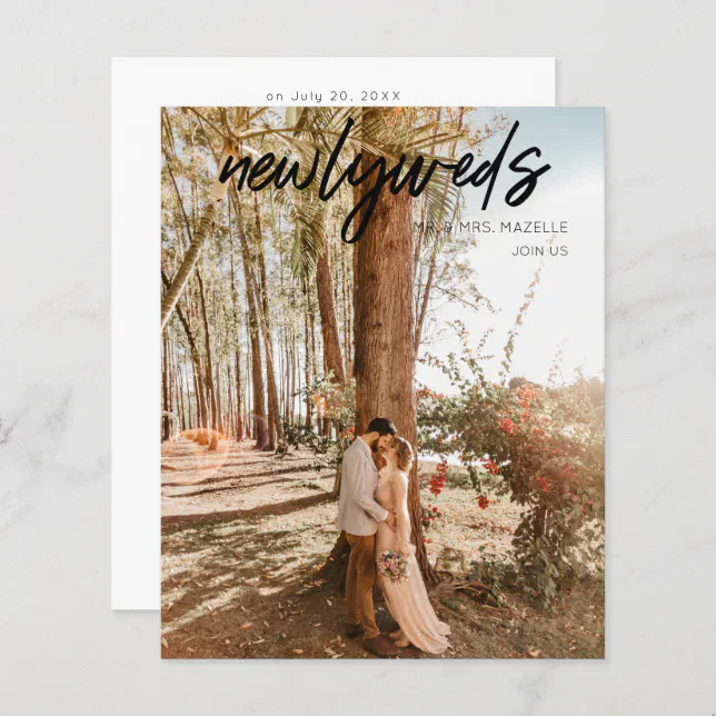 Budget Newlyweds B 1 Photo Post Wedding Reception | Zazzle