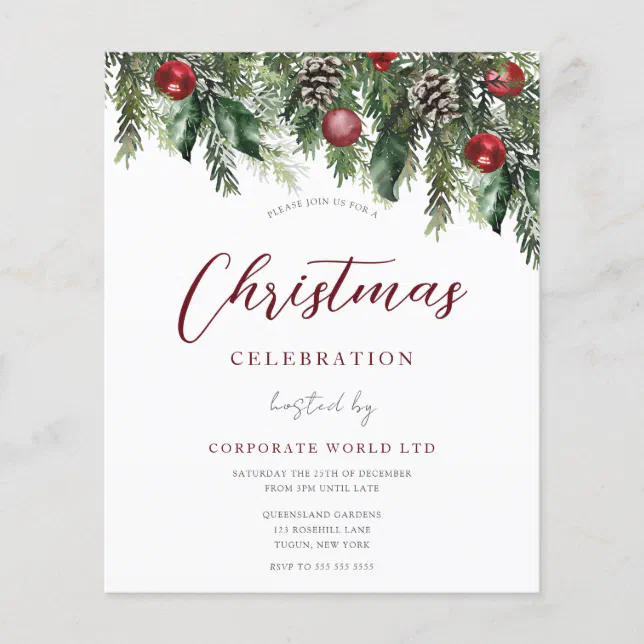 Budget Office or Family Christmas Party Invitation | Zazzle