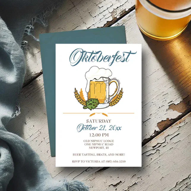 Budget Oktoberfest Invitation, Beer Tasting Invite | Zazzle