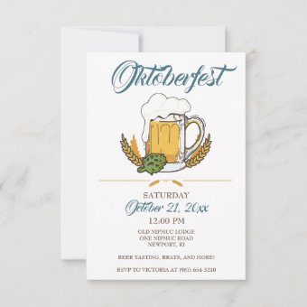 Budget Oktoberfest Invitation, Beer Tasting Invite | Zazzle