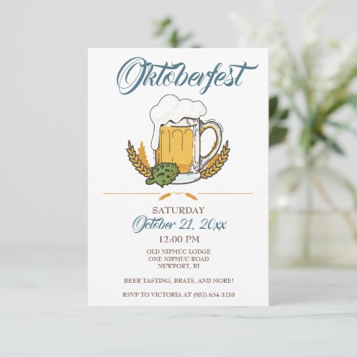 Budget Oktoberfest Invitation, Beer Tasting Invite | Zazzle