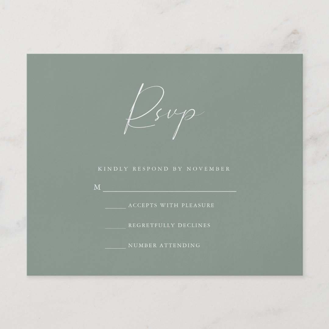 Budget Olive RSVP Card Flyer | Zazzle