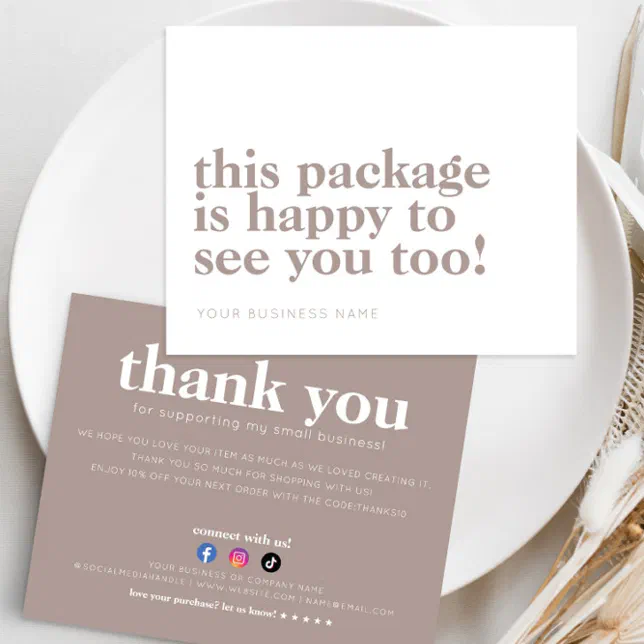 Budget Package Happy to See You Thank You Business | Zazzle