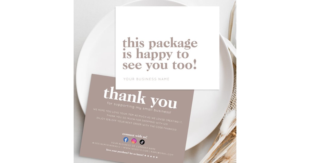 Budget Package Happy to See You Thank You Business | Zazzle