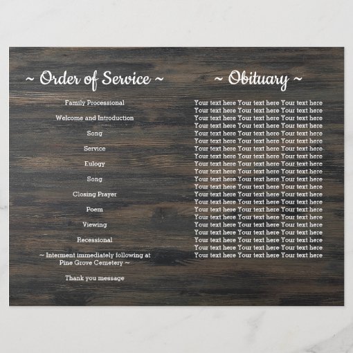 Budget Patriotic Veteran Memorial Service Program | Zazzle