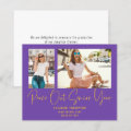 Budget Peace Out 2 Photo 2022 Grad Purple Announce | Zazzle