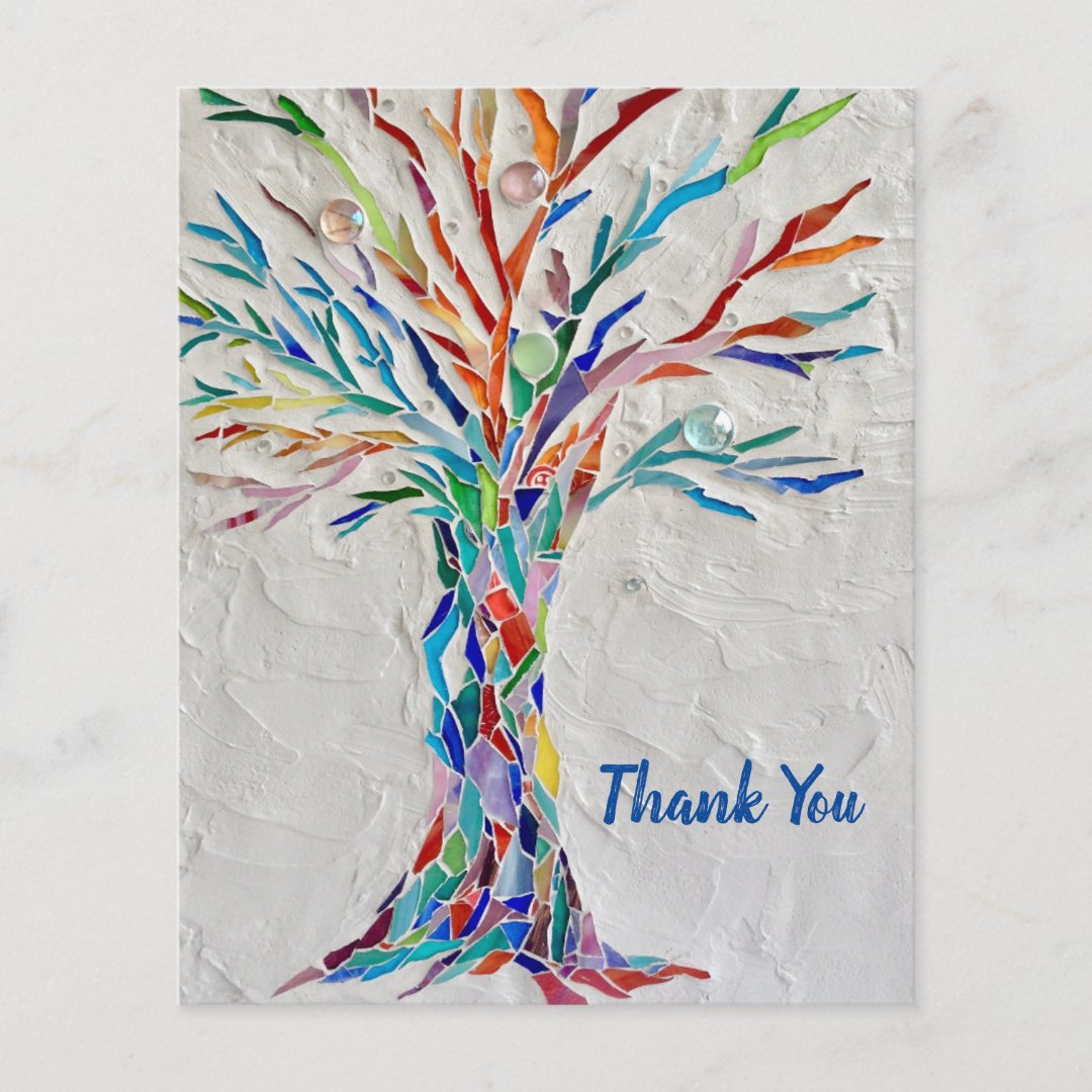 Budget Personalized Tree of Life Thank You Card | Zazzle