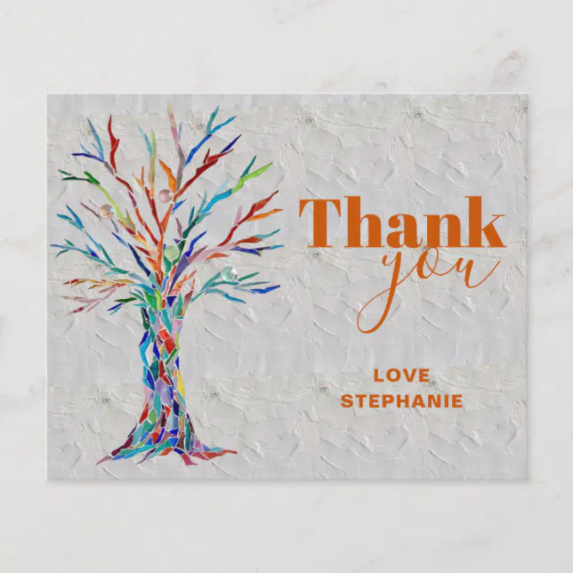 Budget Personalized Tree of Life Thank You Card | Zazzle