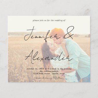 Budget Photo Big Names Horizontal Photo Wedding V2 | Zazzle