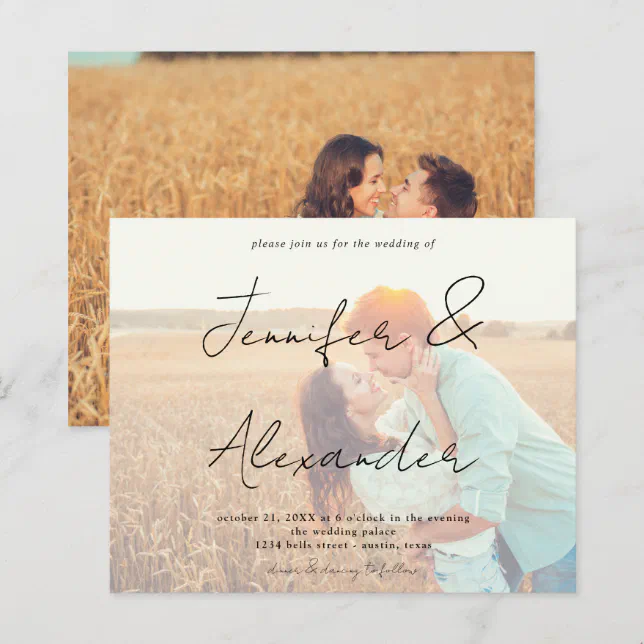 Budget Photo Big Names Horizontal Photo Wedding V2 | Zazzle