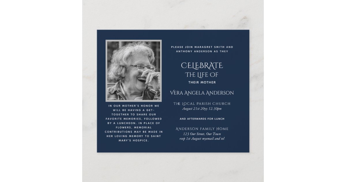 BUDGET PHOTO Celebration of Life INVITATIONS Flyer | Zazzle