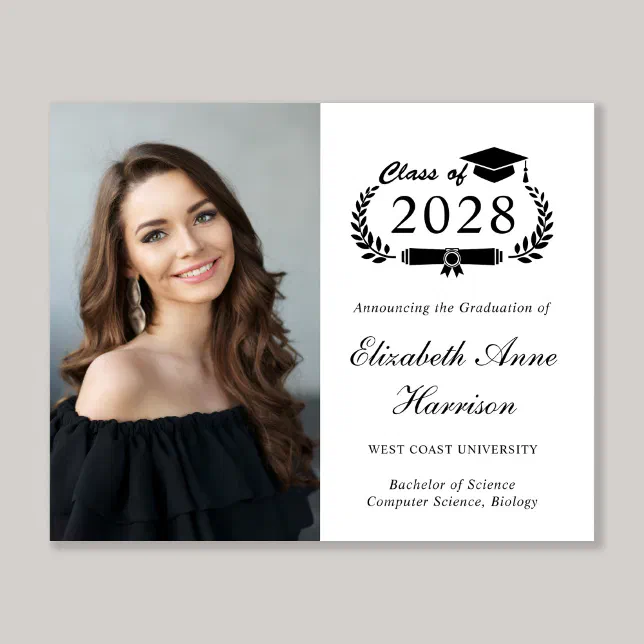 Budget Photo College Graduation Announcement | Zazzle