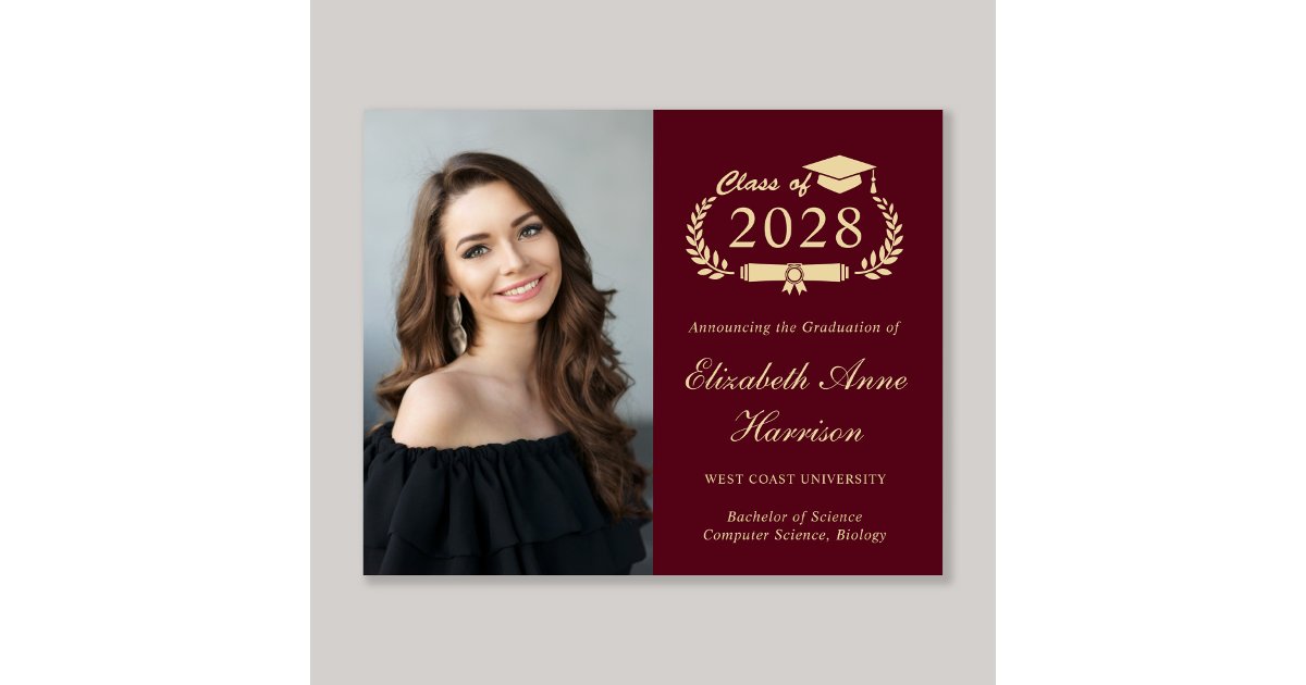 Budget Photo College Graduation Announcement | Zazzle