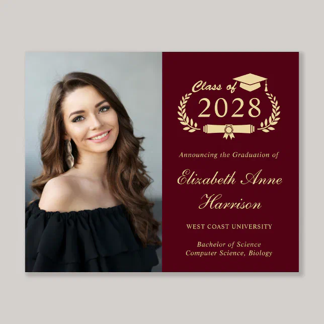 Budget Photo College Graduation Announcement | Zazzle