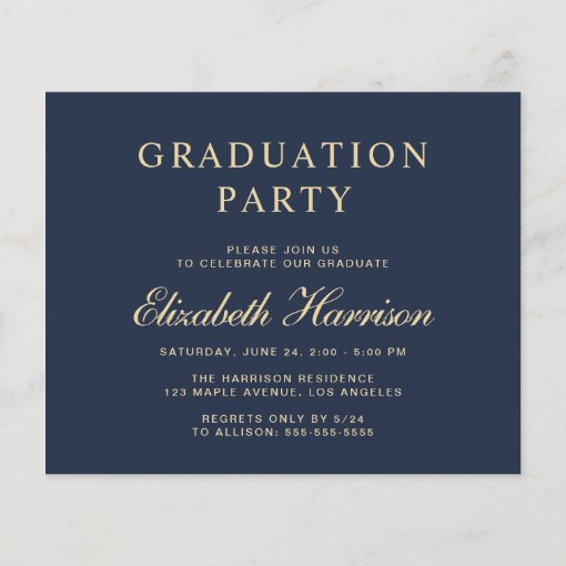 Budget Photo College Graduation Party Invitation | Zazzle
