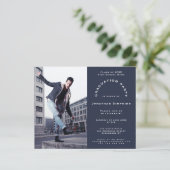 Budget Photo Navy Graduation Party Invitation | Zazzle