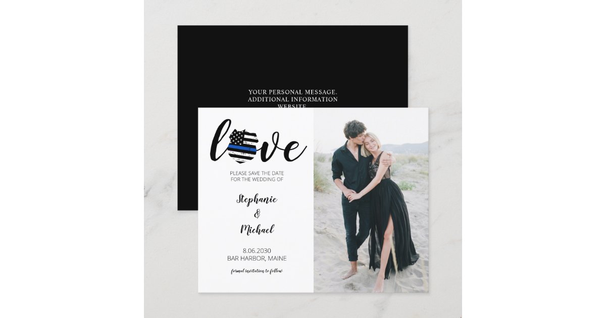 Budget Photo Police Law Enforcement Wedding | Zazzle