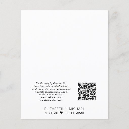 Budget Photo QR Code Wedding Reception Invitation | Zazzle