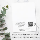 Budget Photo QR Code Wedding Reception Invitation | Zazzle