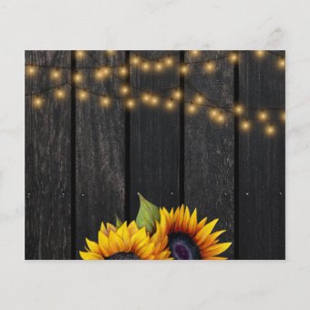 Budget photo rustic sunflower wedding invitation flyer | Zazzle