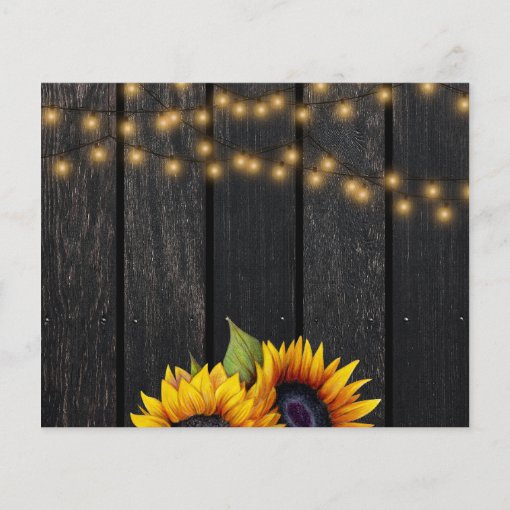 Budget photo rustic sunflower wedding invitation flyer | Zazzle