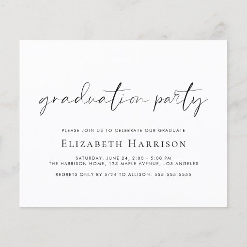Budget Photo Strip Graduation Party Invitation | Zazzle