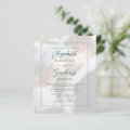 Budget Photo Teal Script Wedding Invitation | Zazzle