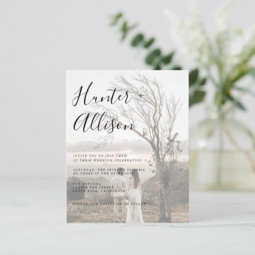 Budget Photo Wedding Invitation | Zazzle