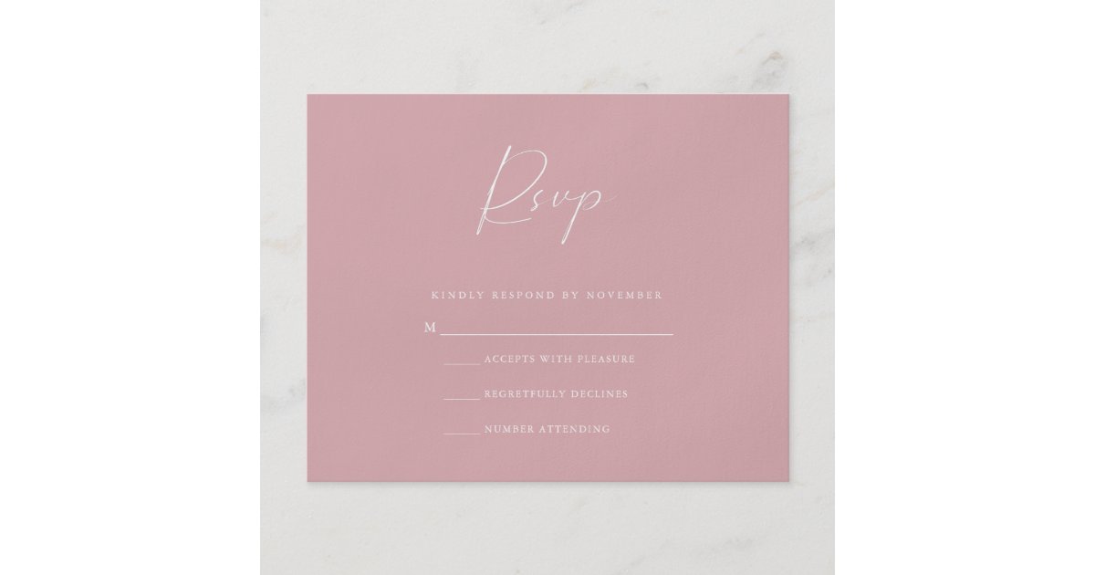 Budget Pink RSVP Card Flyer | Zazzle