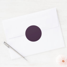 BUDGET PLUM PURPLE Monochrome Template Classic Round Sticker | Zazzle