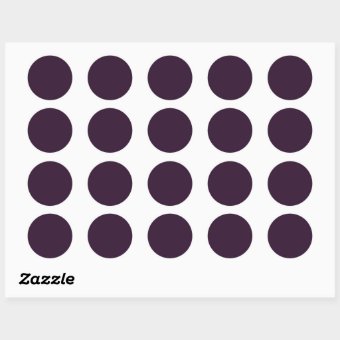 BUDGET PLUM PURPLE Monochrome Template Classic Round Sticker | Zazzle